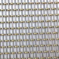 China Architectural Decorative Metal Wire Mesh Stainless Steel Copper for Partition Screen Cabinet Cladding Facade for sale