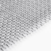 China Architectural Woven Metal Mesh Flat Wire Weave for Partition Wall Ceiling Decoration for sale
