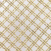 China Gold Tone Crimped Wire Architectural Woven Wire Mesh Open Diamond Cells for sale