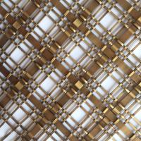 China 3mm and 10mm Mixed Strip Decorative Woven Wire Mesh 7.8kg Per Sqm Panel for sale