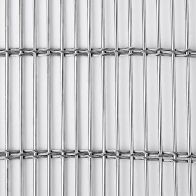 China Crimped 1.8mm Group Decorative Woven Wire Mesh 10mm Straight Wire Pitch for sale