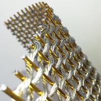 China Flexible Rollable Panel Decorative Woven Wire Mesh 5.2kg per Sqm Weight for sale