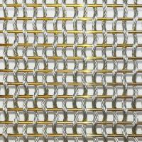 China Flexible Rollable Panel Decorative Woven Wire Mesh 5.2kg per Sqm Weight for sale
