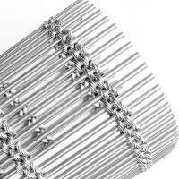 China Dense 6mm Rod Grid Decorative Woven Wire Mesh 42% Open Area 7mm Thick for sale