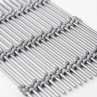 China Dense 6mm Rod Grid Decorative Woven Wire Mesh 42% Open Area 7mm Thick for sale