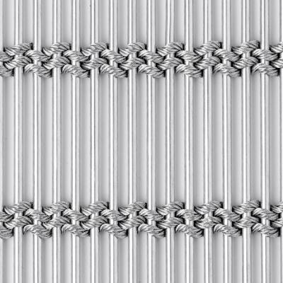 China Dense 6mm Rod Grid Decorative Woven Wire Mesh 42% Open Area 7mm Thick for sale