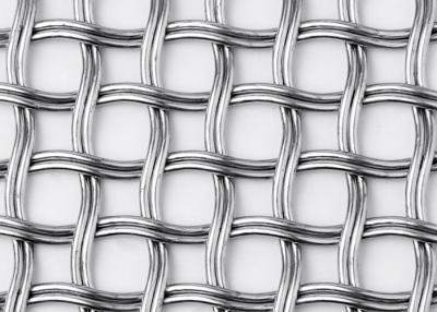 China Stainless Steel Facades Decoration Double Crimped Mesh For Architectural Woven Wire Mesh for sale