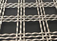 China Ceiling Stainless Steel Architectural Woven Wire Mesh Three Flat 56% Space for sale