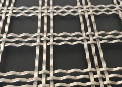 China Ceiling Stainless Steel Architectural Woven Wire Mesh Three Flat 56% Space for sale