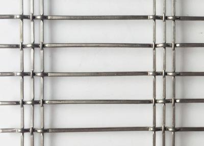 China SS316 Stadiums Architectural Woven Wire Mesh Room Dividers Lock Crimp 6mm for sale