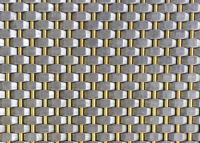 China Brass Crimped SS Woven Wire Mesh Cladding Facade PVD Surface for sale