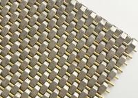 China Brass Crimped SS Woven Wire Mesh Cladding Facade PVD Surface for sale