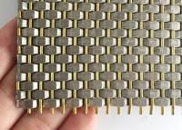 China Brass Crimped SS Woven Wire Mesh Cladding Facade PVD Surface for sale
