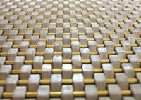 China Brass Crimped SS Woven Wire Mesh Cladding Facade PVD Surface for sale