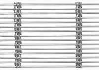 China Anti Alkali Partition Stainless Steel Architectural Mesh Rope Rod 44.7% Opening for sale
