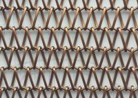 China Decorative Link Spiral Weave Mesh Rust Proof Antique Brass for sale