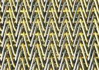 China SS316 Brass Weave Spiral Mesh Belt 3m for sale