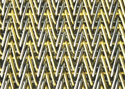 China SS316 Brass Weave Spiral Mesh Belt 3m for sale