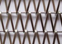 China 6mm Divider Spiral Mesh Belt Wall Cladding Woven Metal Mesh Fabric for sale