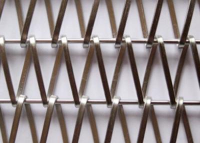 China 6mm Divider Spiral Mesh Belt Wall Cladding Woven Metal Mesh Fabric for sale