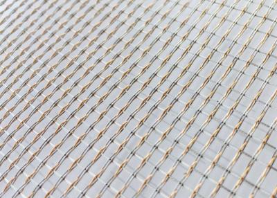 China Copper Stainless Woven Wire Mesh Laminated Glass Anti Acid 0.6mm for sale
