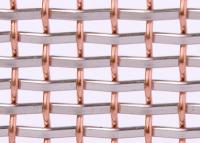 China 4mm 8m Red Copper Decorative Metal Mesh Screen Rigid Metal Anti Impact for sale