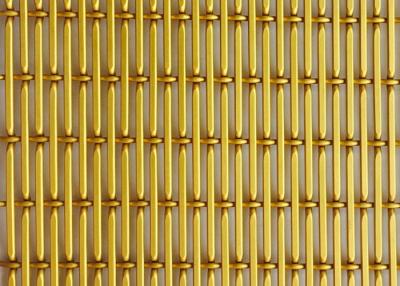 China Gold Aluminum Anodized Decorative Woven Wire Mesh Sheets XY 6010 for sale
