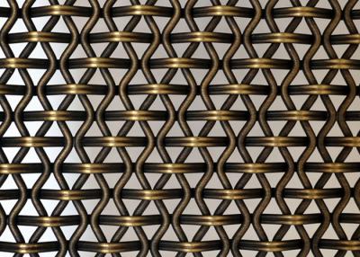 China Lock Crimped Decorative Woven Wire Mesh Eco Facade Architectural Screen Walls for sale