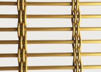 China SGS Gold Woven Stainless Steel Metal Wire Mesh Room Divider 2×4m for sale
