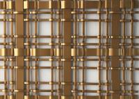 China Bronze Ornamental Square Architectural Woven Metal Mesh Building Facade 7.8kg/M2 for sale