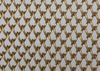 China 20m Gold Aluminum Metal Mesh Curtain SGS for sale