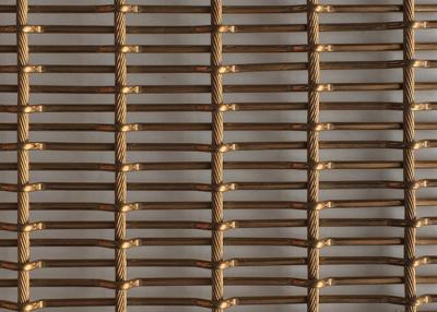 China Antique Brass SS316 Steel Flexible Metal Mesh Fabric 6mm PVD Wall Coverings for sale