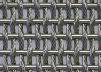 China SS304 Flexible Metal Mesh Fabric Crimped Metal Screen Facade 16ft Width for sale