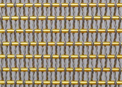 China 6.2mm L30m Flexible Metal Mesh Fabric 50.1% Gap for sale