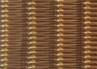China 12m Architectural Woven Flexible Metal Mesh Fabric Free Oil 1.55mm Rod Pitch for sale