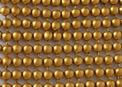 China Golden Alloy Metal Sequin Fabric Metallic Curtain Durable 5mm Dia for sale