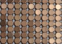 China SGS Cladding Aluminum Metallic Sequins Oilproof Metal Mesh Fabric For Clothing for sale