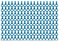 China Turquoise Color 12mm Aluminium Chain Door Fly Screen Curtain Anodized for sale