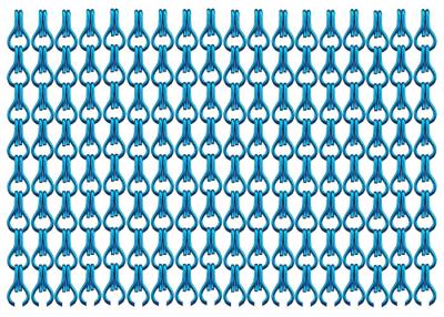 China Turquoise Color 12mm Aluminium Chain Door Fly Screen Curtain Anodized for sale