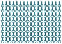 China 17mm Cobalt Color Decorative Chain Link Curtains Fly Screens For Doors for sale