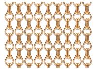 China 100*200cm Decorative Chain Door Fly Screen Apricot Color 20.4mm Hook for sale