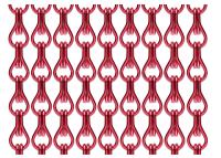 China Red Lightweight Anodized Aluminium Chain Fly Screen Anti Insect for sale