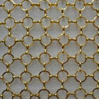 China ODM Golden Metal Ring Mesh Decorative Fence 3.8mm Chain Mail Mesh for sale