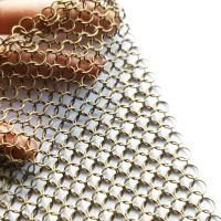 China 1mm Anticut Stainless Steel Ring Mesh Curtain Indoor Fexible SGS for sale
