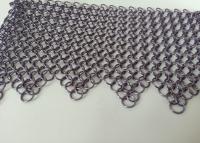 China Purple Welded Stainless Steel Ring Mesh Curtain Anticorrosion 2.2kg/M2 for sale