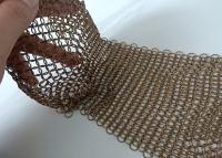 China Antique Brass Chain Mail Ring Mesh Curtain Facade Architectural Decoration for sale
