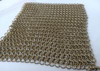 China Antique Brass Chain Mail Ring Mesh Curtain Facade Architectural Decoration for sale