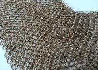 China Antique Brass Chain Mail Ring Mesh Curtain Facade Architectural Decoration for sale