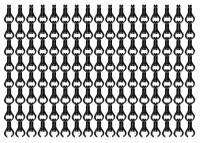 China ISO9001 Black Anodizing Aluminium Chain Fly Screen Curtain 1.3mm Dia for sale