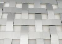 China Fireproof 12m X 4m Architectural Woven Mesh Aluminum Flat Metal Panels for sale